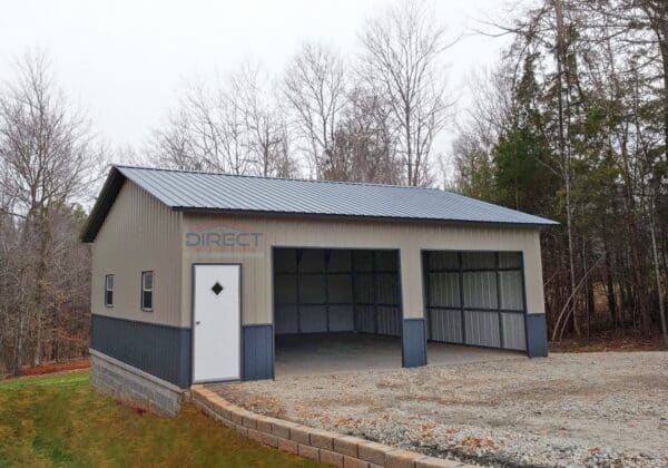 Two Car Metal Garages - 2 Car Steel Garage Buildings for Sale | Direct ...